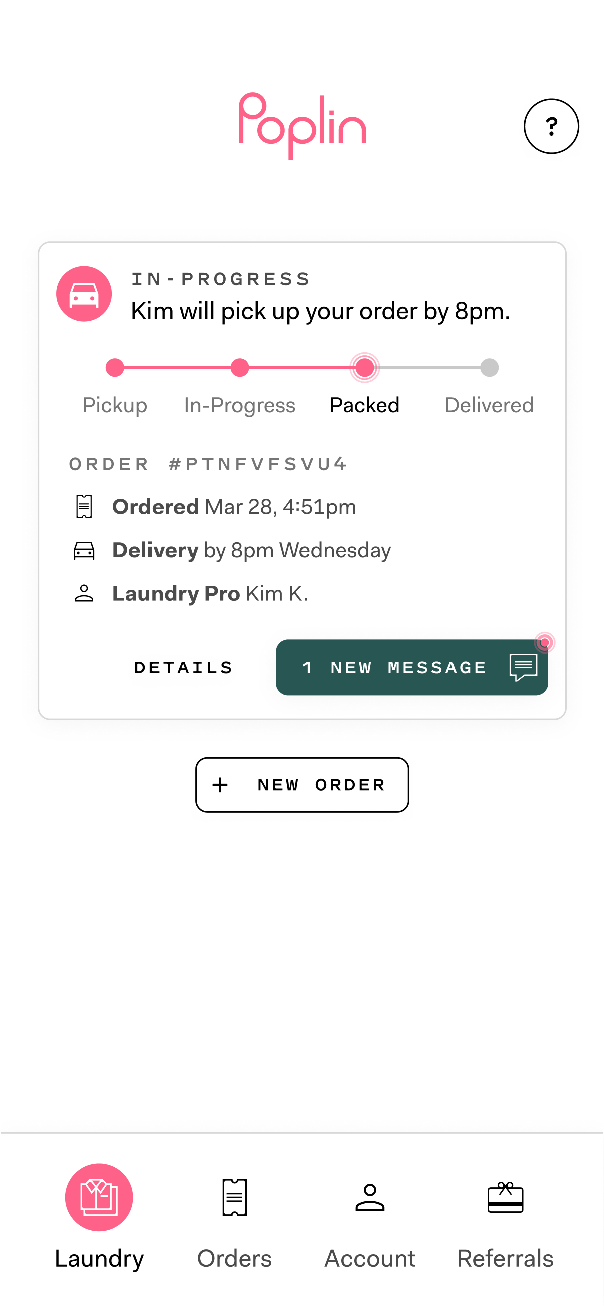 New Customer App – Poplin